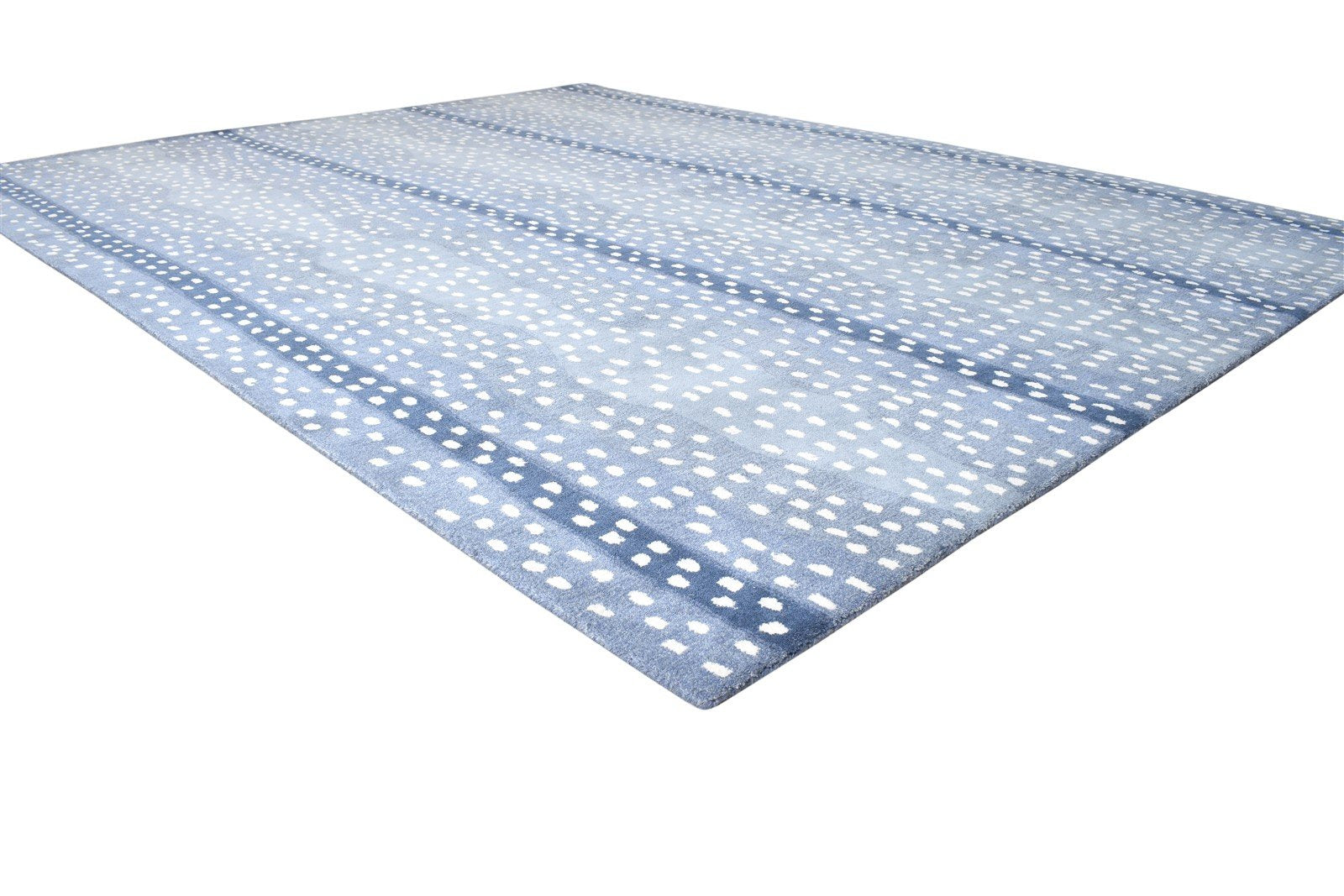 Antelope Rug Handmade Wool Animal Print Blue