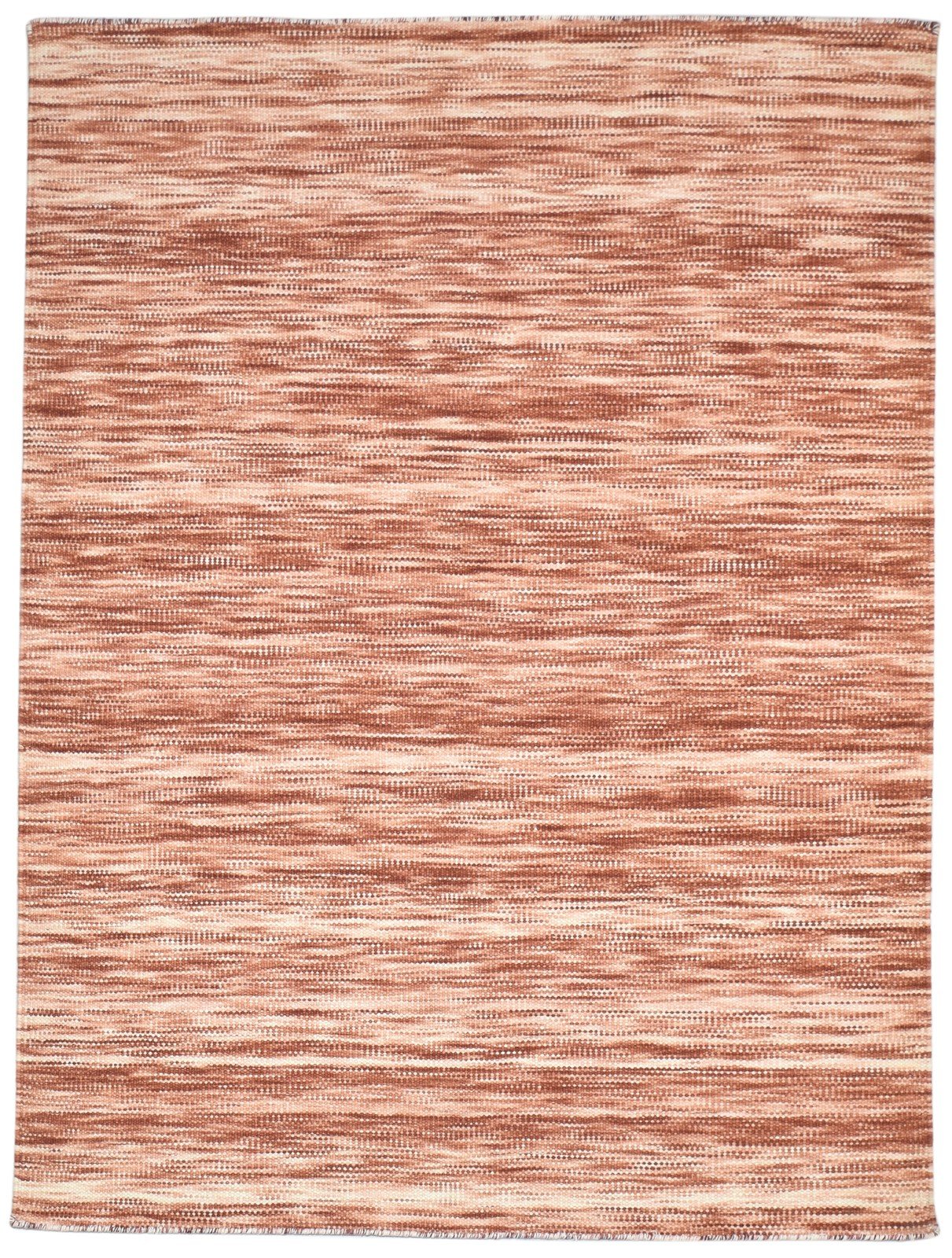 5' X 7' Rug Wool Rust Modern Dhurrie Scandinavian Stars Room Size Carp