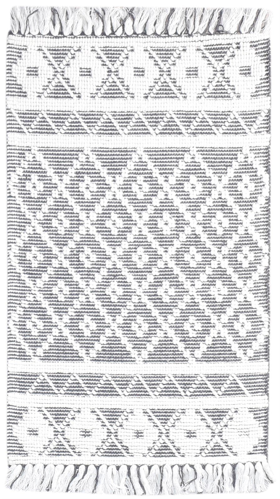 Charcoal New Zealand Wool Rug 3X5 Modern Hand Woven Scandinavian Nordi